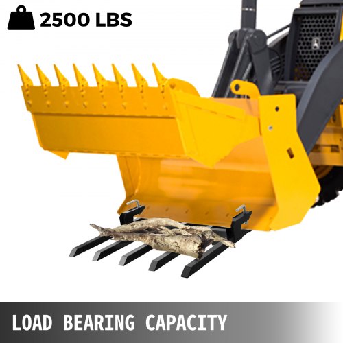 VEVOR Debris Forks for 48" Bucket, Clamp-on Forks for Tractor 2500LBS ...