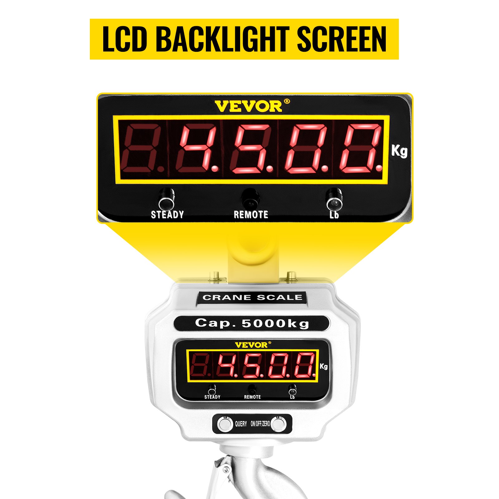 VEVOR VEVOR 5000kg 11000lbs Digital Crane Scale Heavy Duty Crane Scale ...
