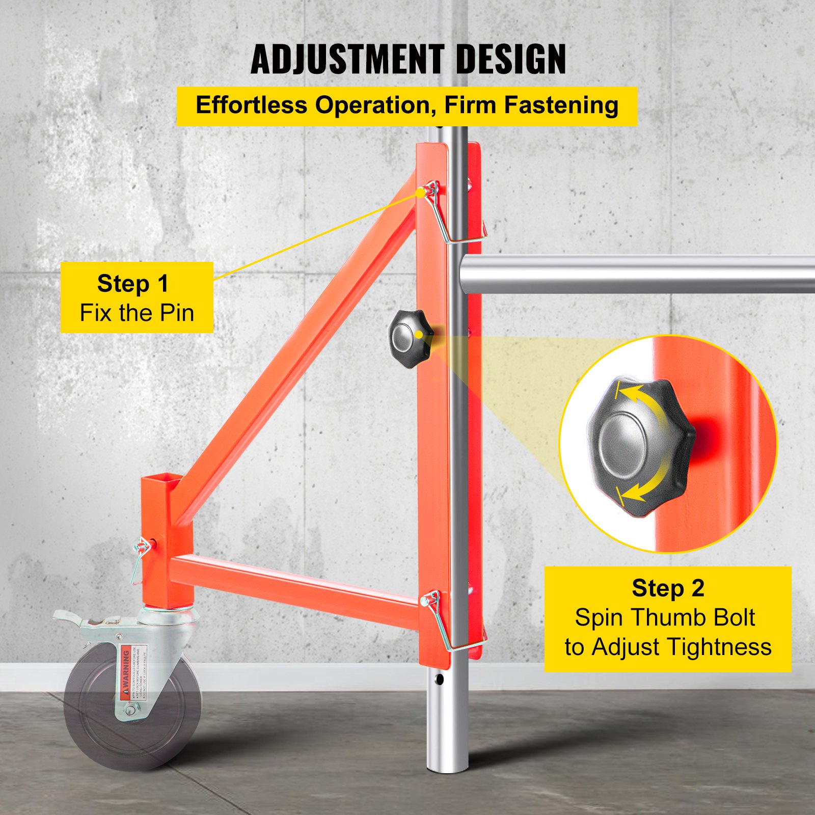 VEVOR Scaffold Outrigger, 18" x 18" x 24" Scaffolding Outriggers, 4 ...