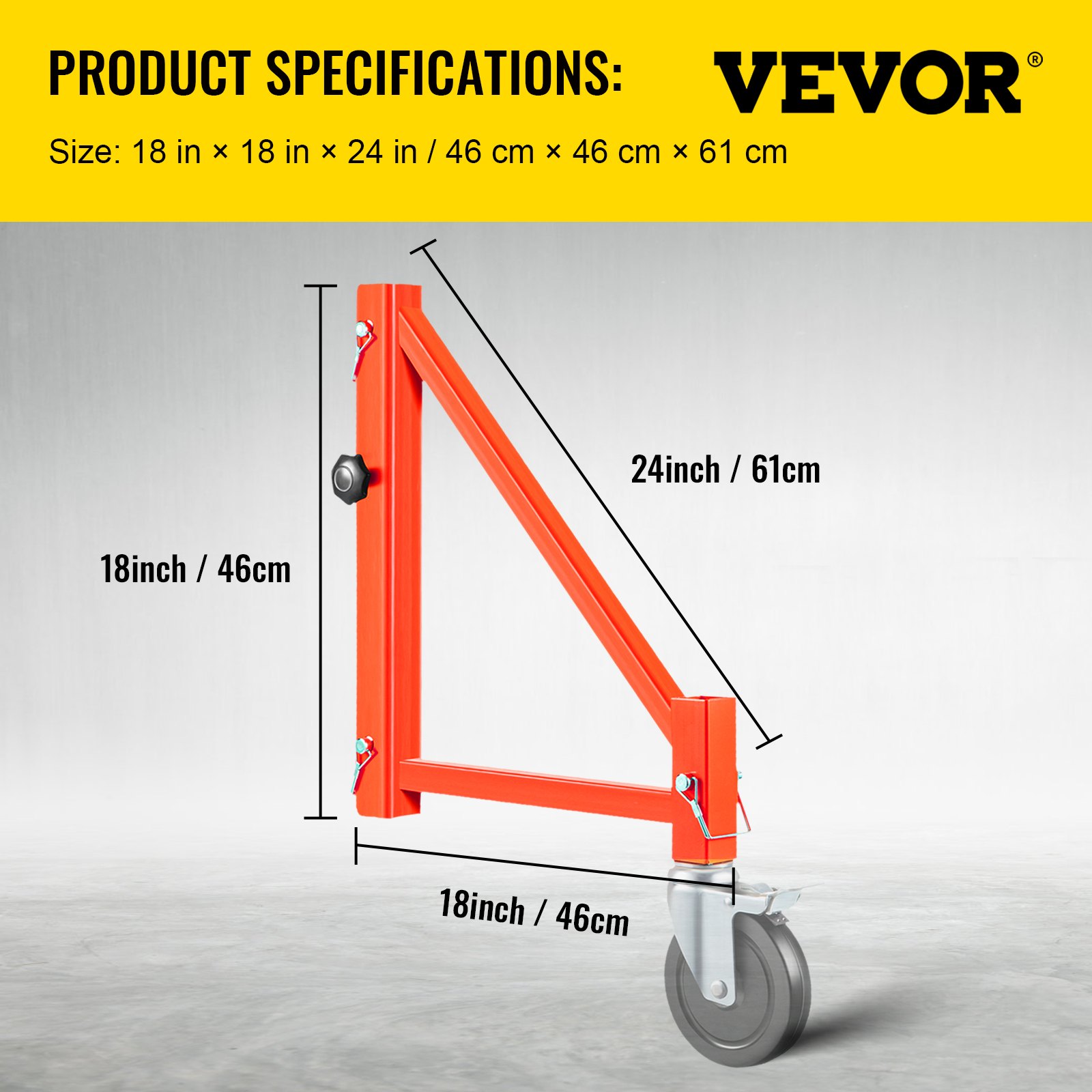 VEVOR Scaffold Outrigger, 18" x 18" x 24" Scaffolding Outriggers, 4 ...
