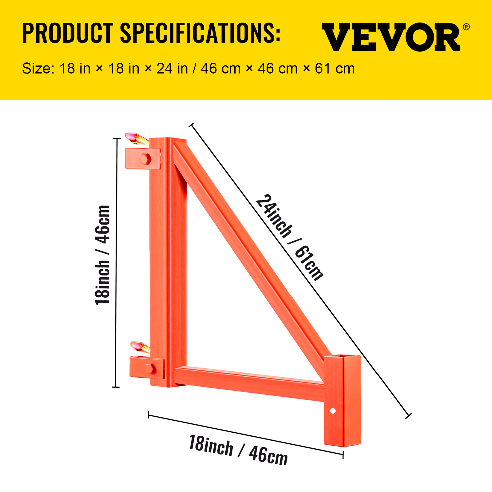 VEVOR Scaffold Outrigger, 18" x 18" x 24" Scaffolding Outriggers, 4 ...