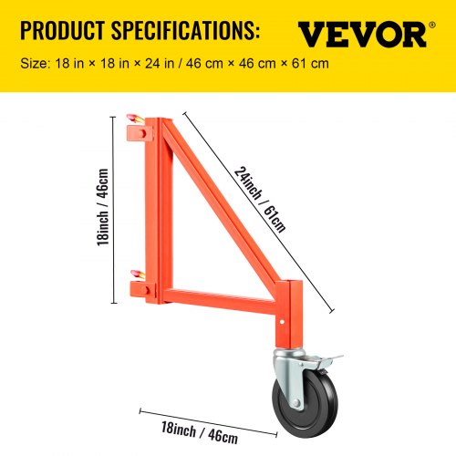 VEVOR Scaffold Outrigger Outrigger Set 18" x 18" 4 Pcs w/ Locking Pin ...