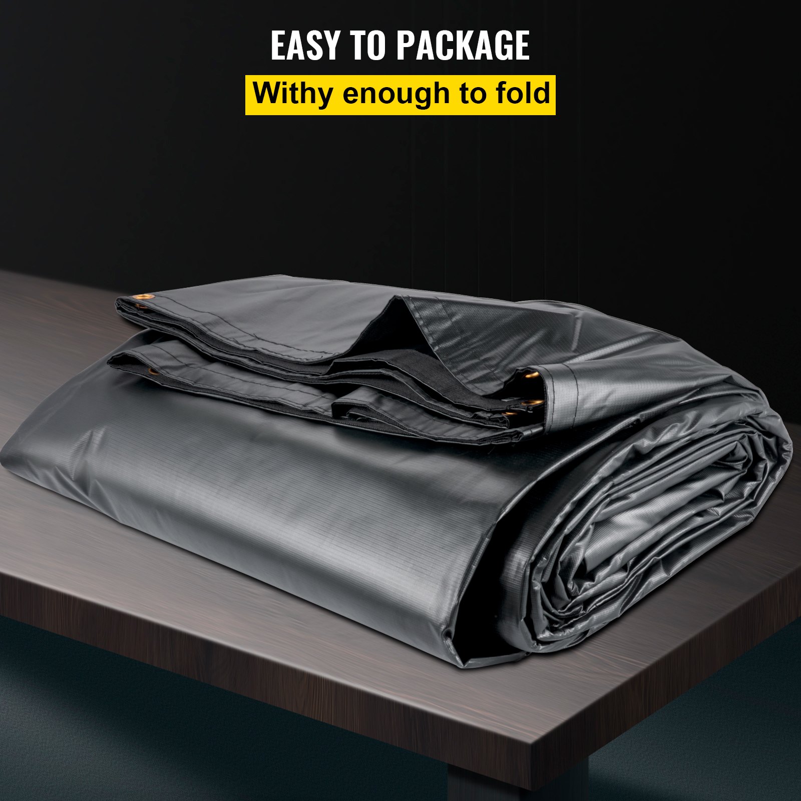 VEVOR Flatbed Tarps, 18OZ Flatbed Truck Tarp, 16x16 Ft Polyethylene ...