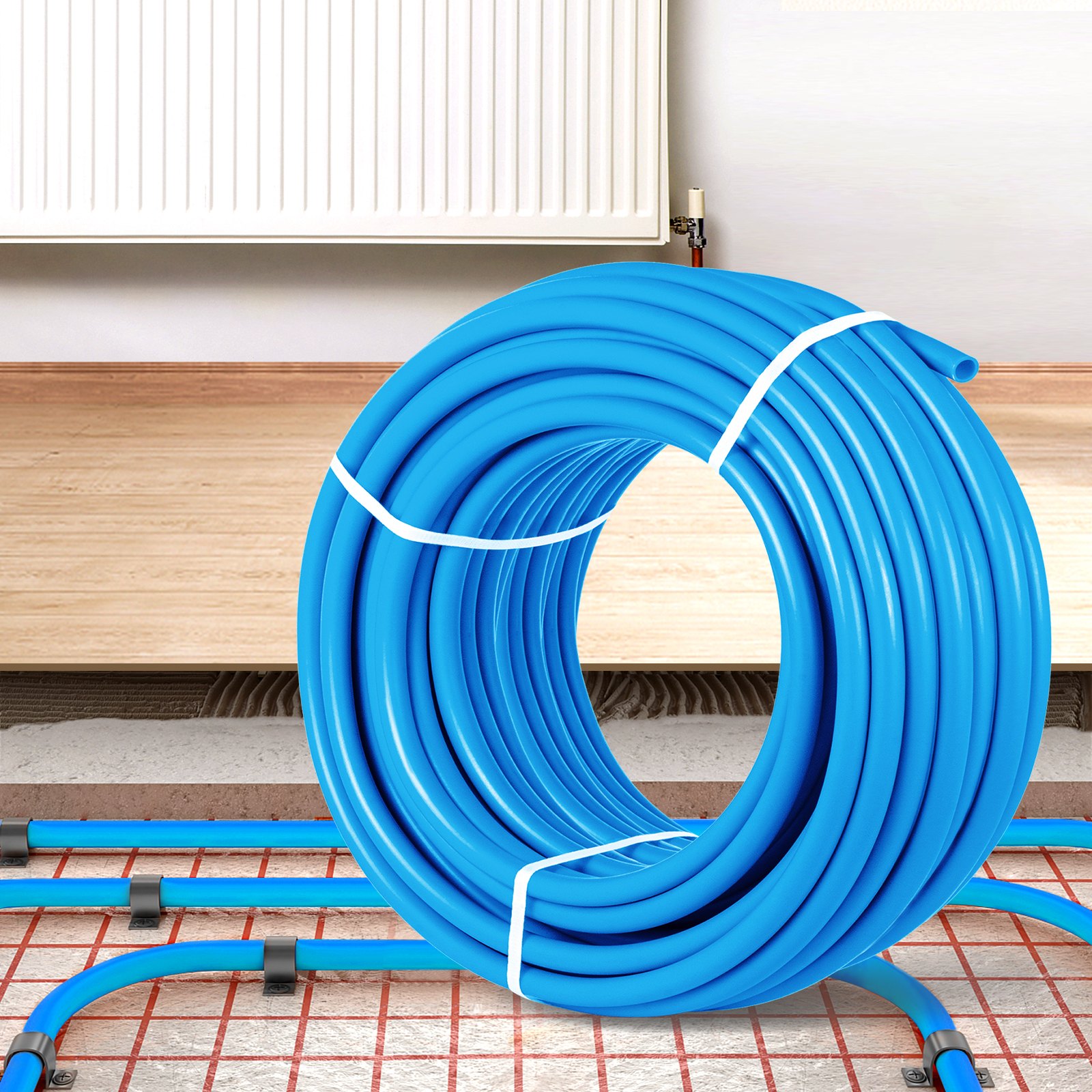 VEVOR Pex Tubing, 1" Pex Pipe 300ft Flexible Pex Hose Non Oxygen ...