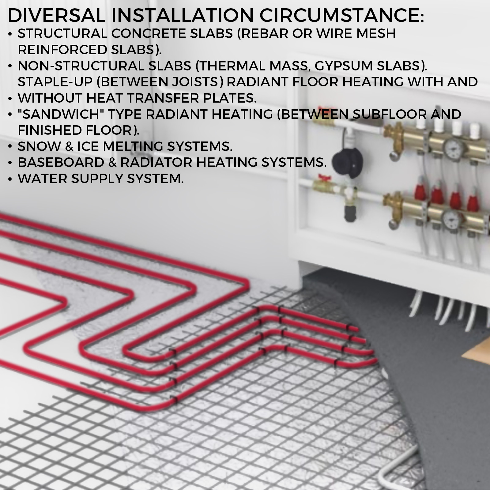 VEVOR 3/4" x 300ft PEX Tubing Oxygen Barrier O2 EVOH Red Floor Radiant ...