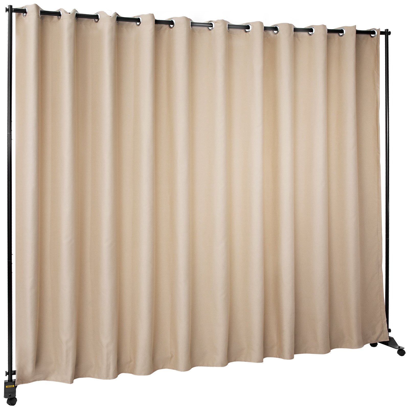 VEVOR Room Divider Kit, 8 ft x 10 ft, 4 Rolling Wheels Curtain Divider ...