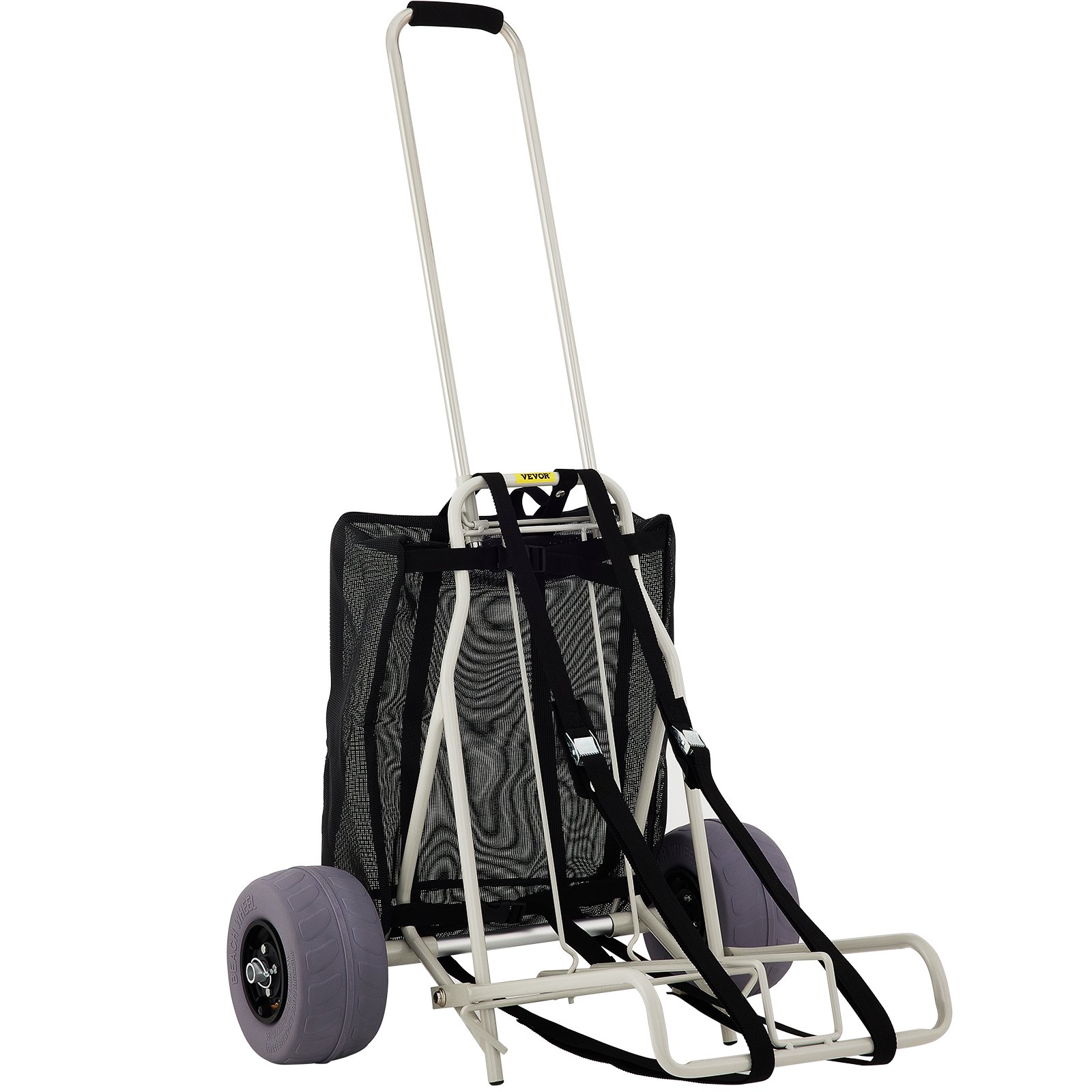 VEVOR Beach Carts for The Sand, w/ 10" PVC Balloon Wheels, 14" x 14.7 ...
