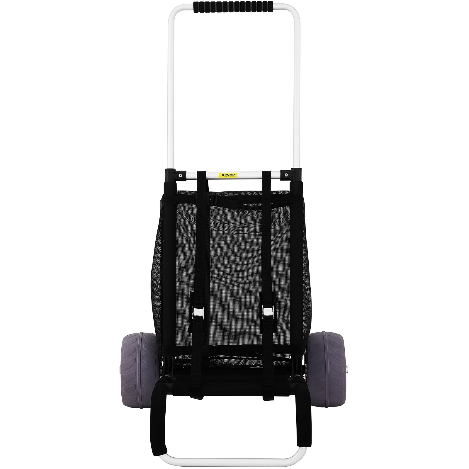 VEVOR Beach Carts for Sand, w/ 10" PVC Balloon Wheels, 15" x 15" Cargo ...