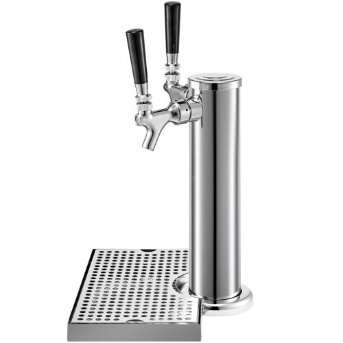 VEVOR Kegerator Tower Kit, Double Tap Beer Conversion Kit, No Tank Keg ...