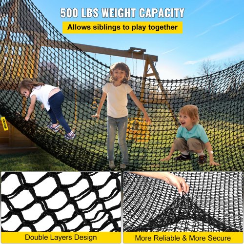 VEVOR Climbing Cargo Net Playground Climbing Cargo Net 14.8 x 10.5 ft ...