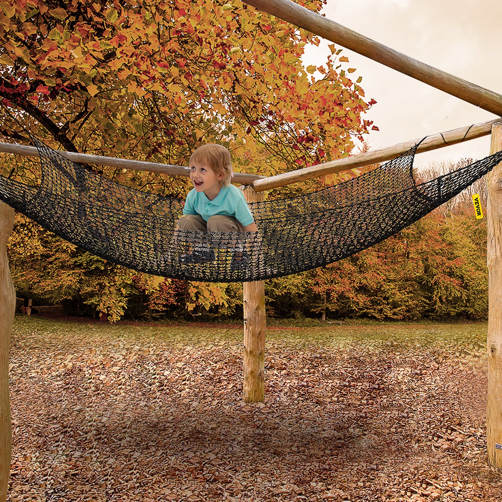 VEVOR Climbing Cargo Net, 14.8 x 10.5 ft Playground Climbing Cargo Net ...