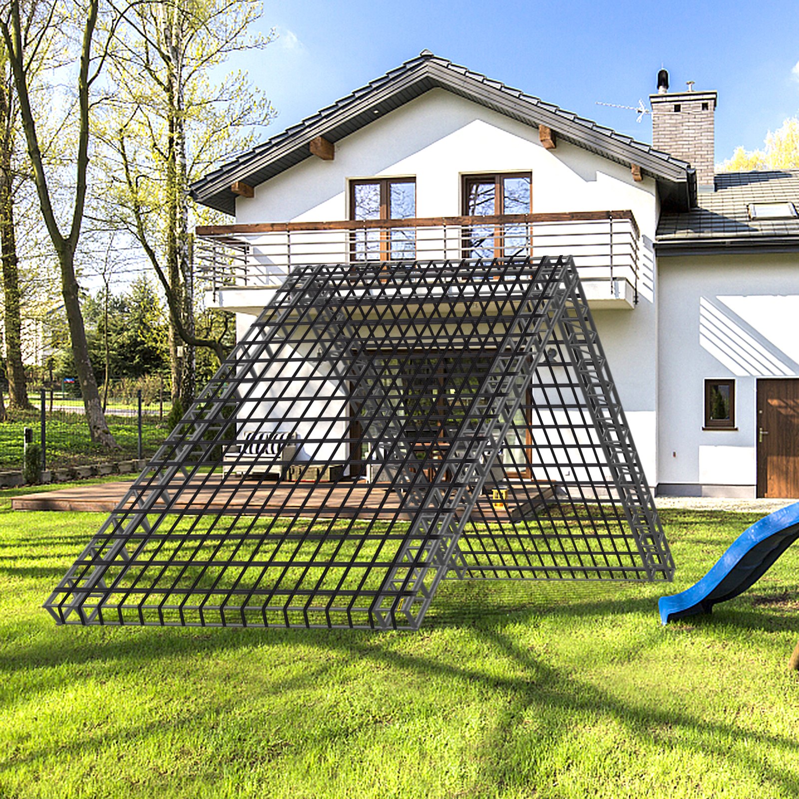 VEVOR Climbing Cargo Net, 12' x 12' Playground Climbing Net, Polyester ...