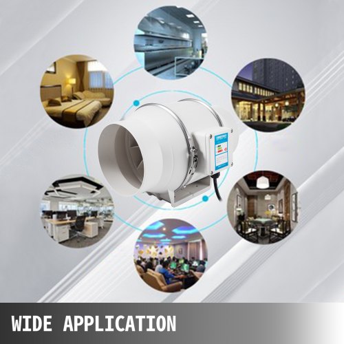 6in Inline Duct Fan Hydroponic Ventilation Blower Mixed Flow Booster ...