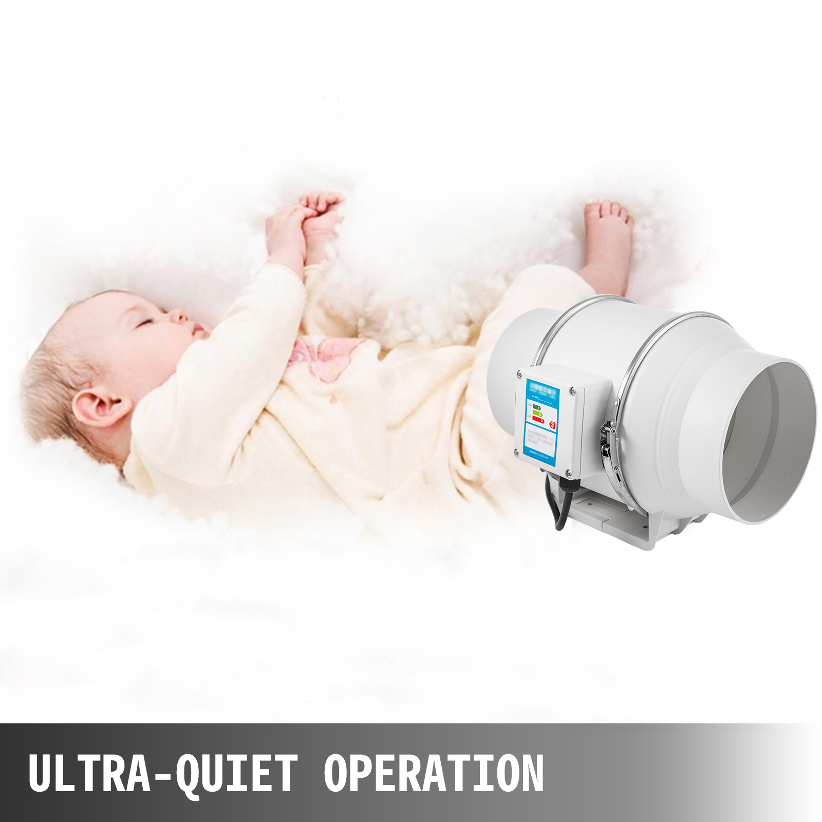 6in Inline Duct Fan Hydroponic Ventilation Blower Mixed Flow Booster ...
