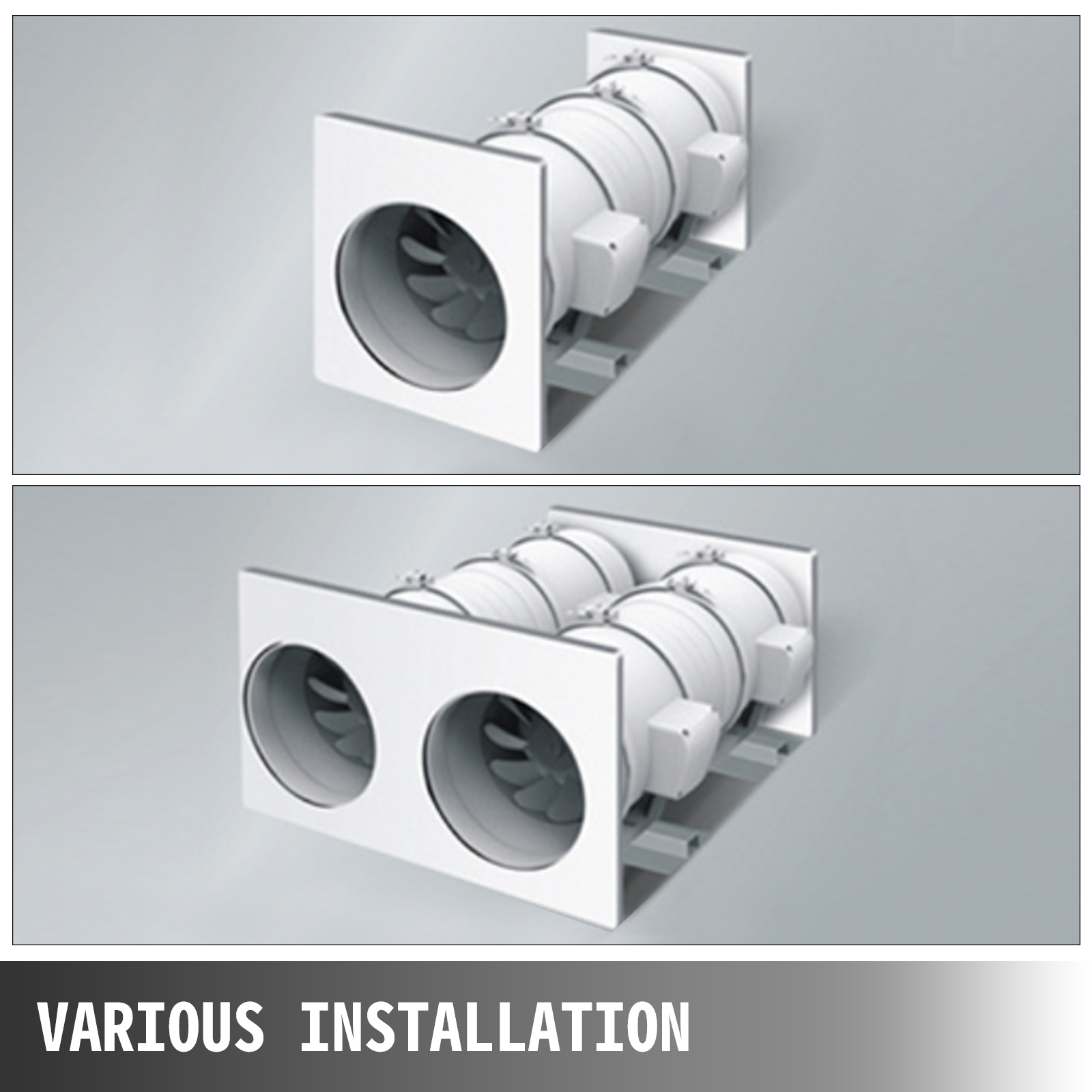 6in Inline Duct Fan Hydroponic Ventilation Blower Mixed Flow Booster ...