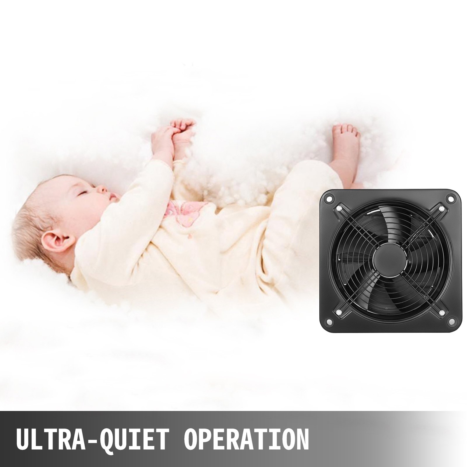 VEVOR 12 Inch Industrial Extractor Fan Metal Axial Exhaust Commercial ...