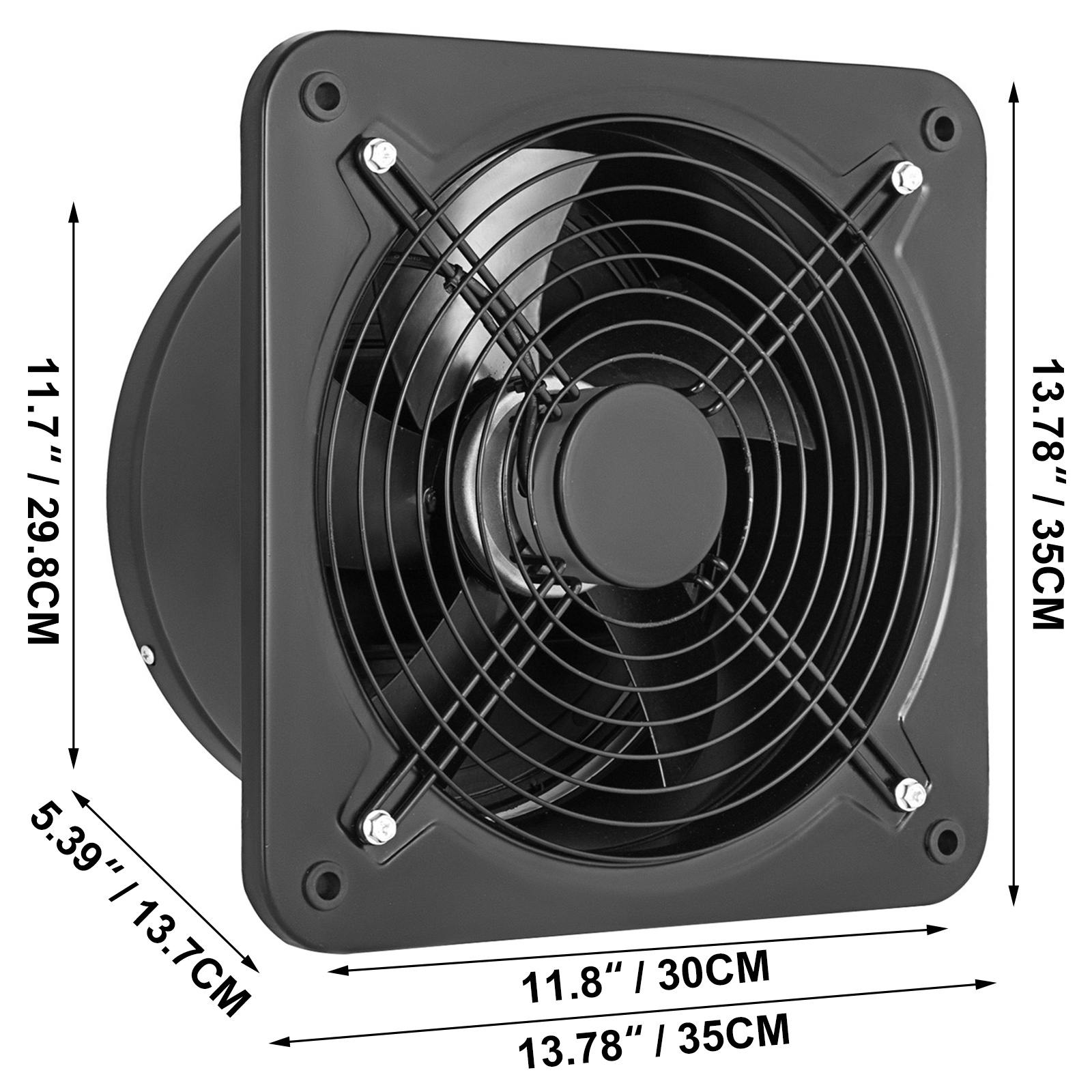 VEVOR Ventilation Extractor Exhaust Fan Blower 12''/300mm 150W Air ...