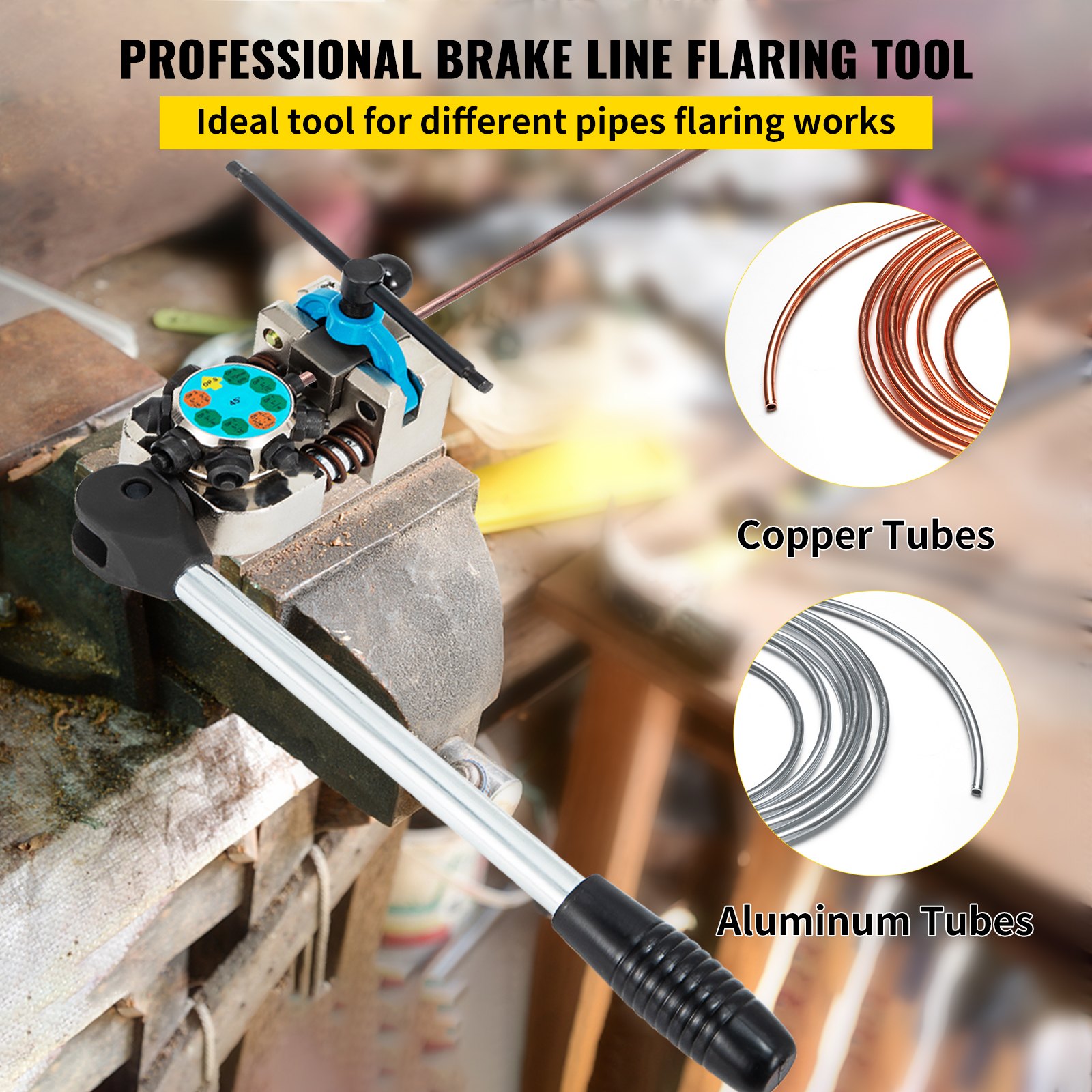 VEVOR Brake Line Flaring Tool, 45 Degree Single, Double, and Bubble ...