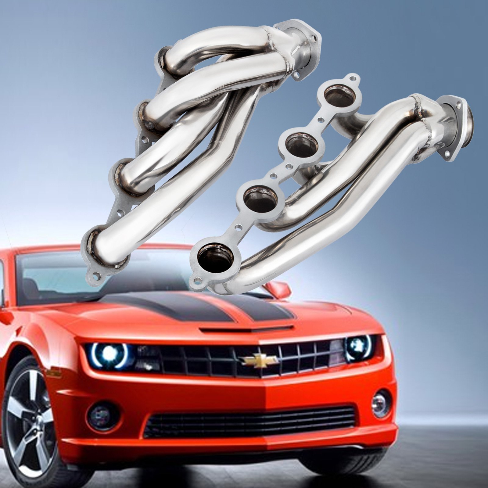 VEVOR Exhaust Header Set 1 5/8" Exhaust Turbo Headers Stainless Steel ...