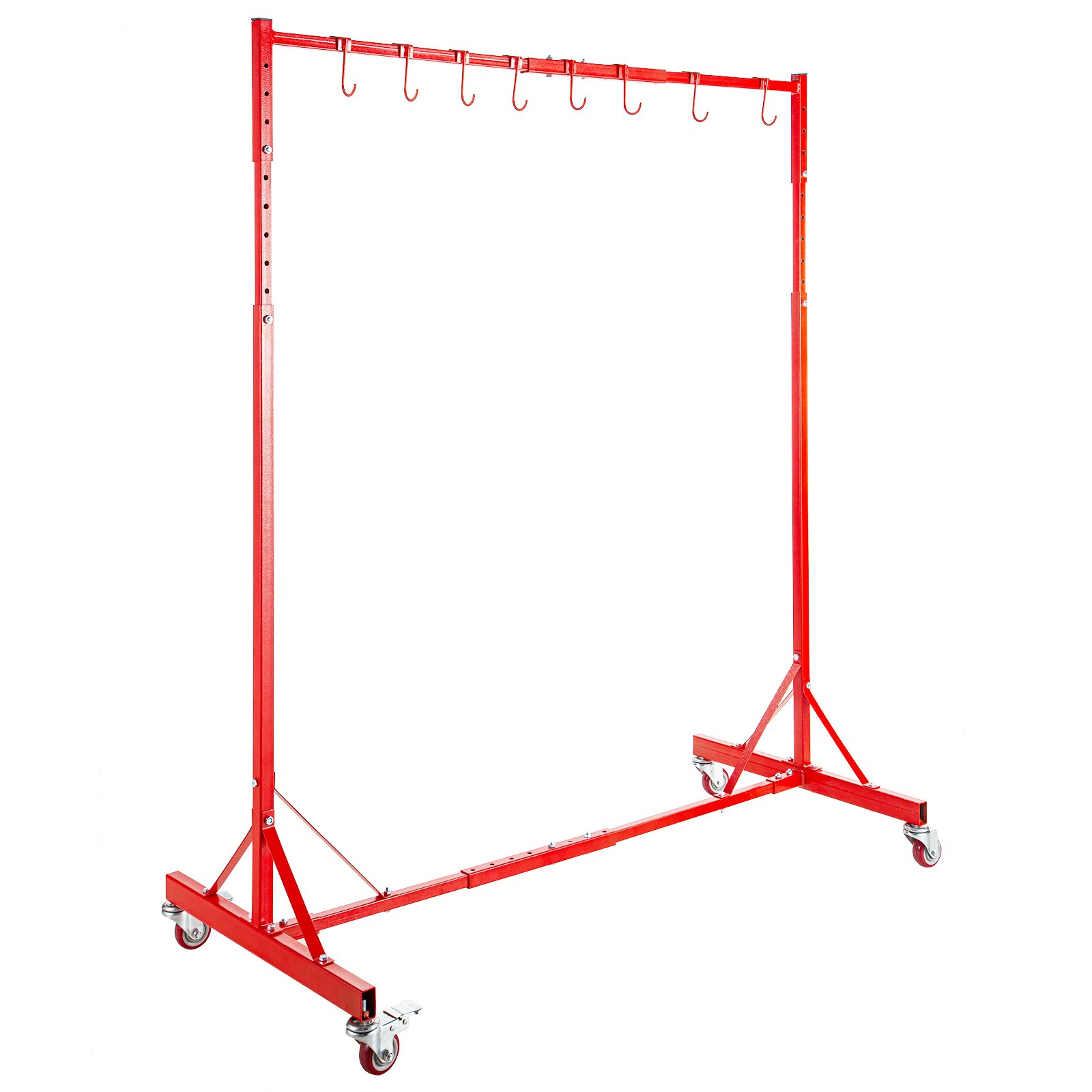 VEVOR Painting Rack 5ft-7ft Adjustable Height, Automotive Paint Stand 8 ...