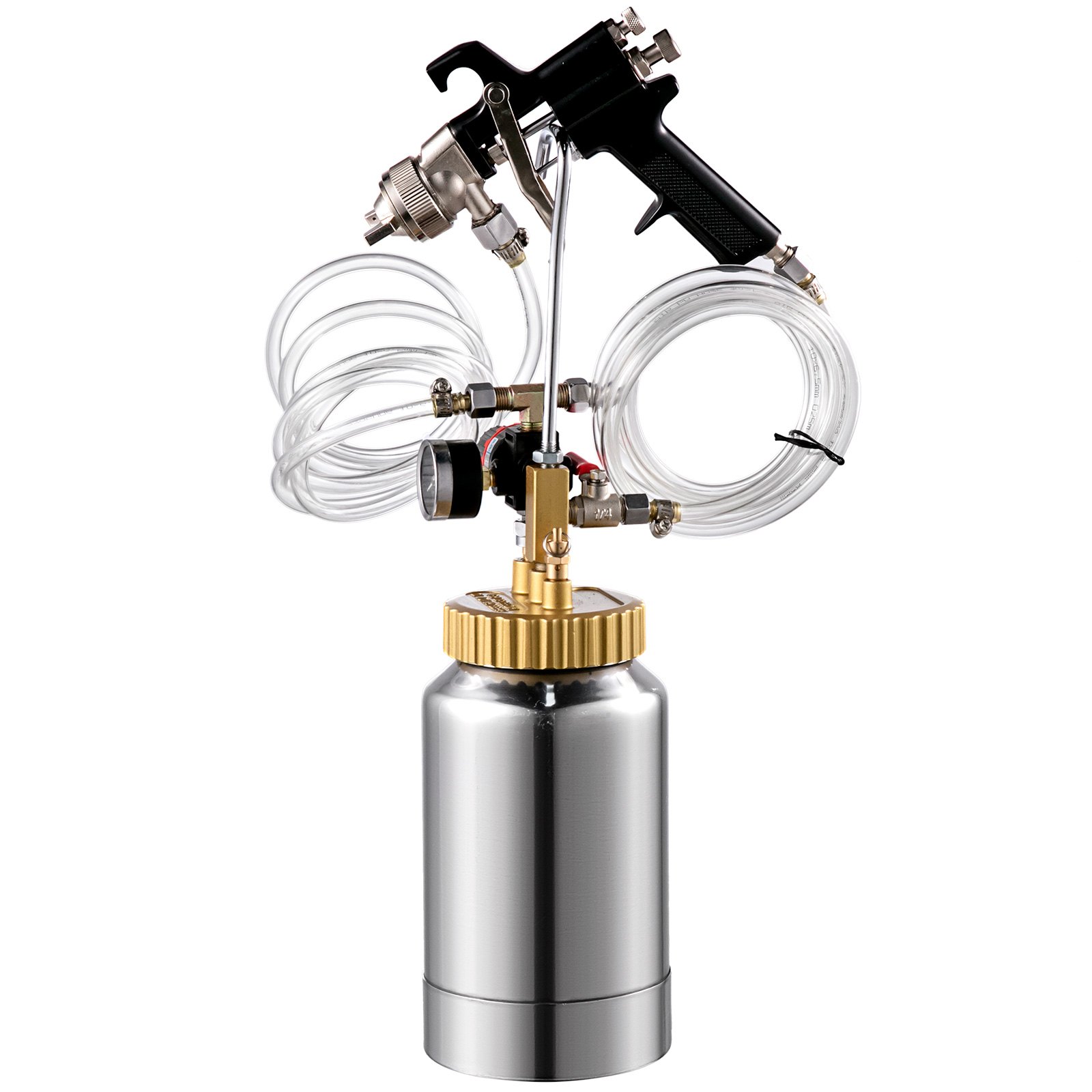 VEVOR Pressure Pot Tank 2L Pressure Pot Paint Sprayer 2 Quart Paint ...