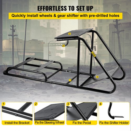 VEVOR Racing Wheel Stand, Pedal Adjustable Racing Simulator Cockpit ...