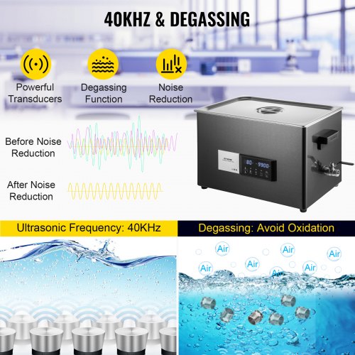 Vevor Touch Ultrasonic Cleaner Ultrasonic Cleaning Machine 27l ...