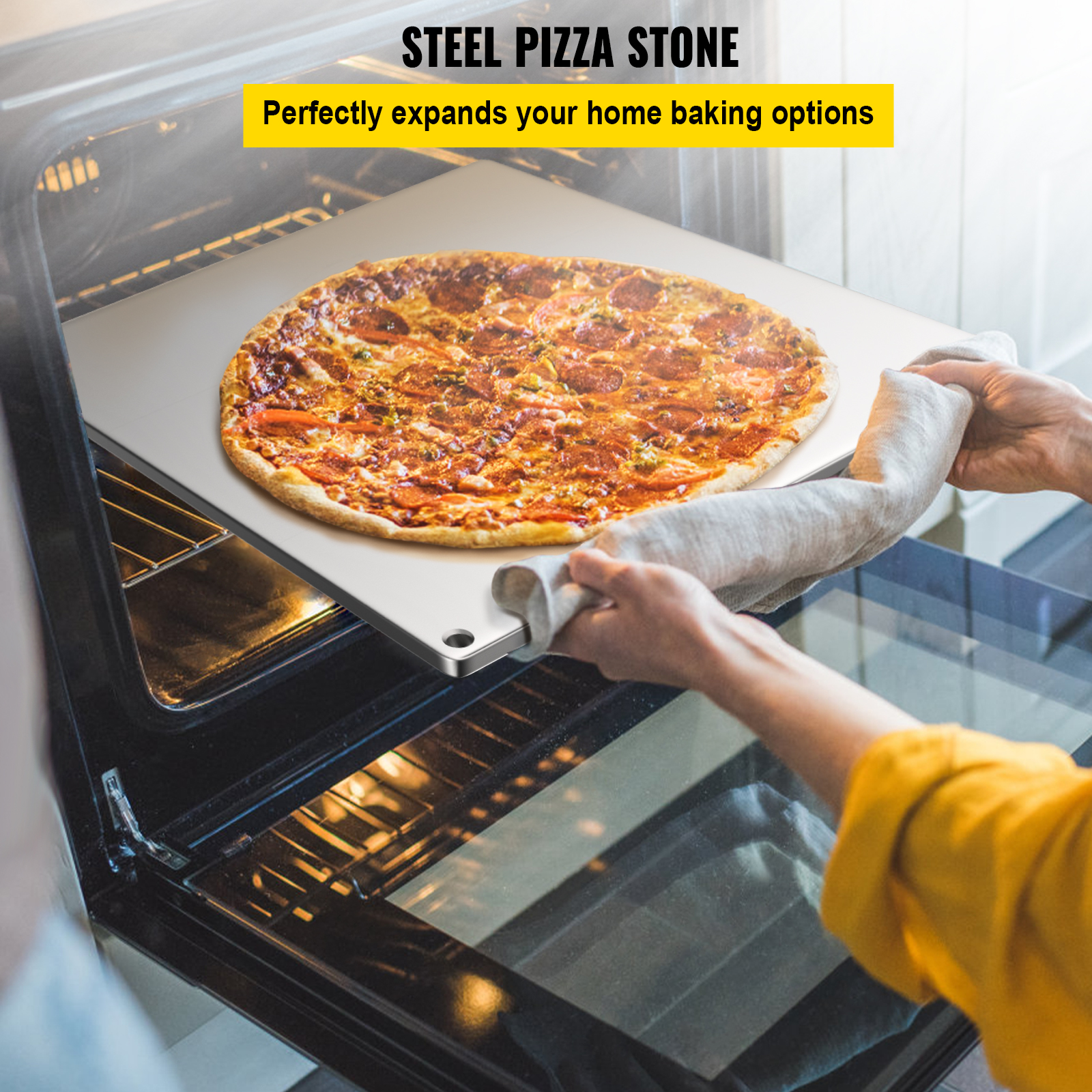 VEVOR Steel Pizza Baking Plate Baking Steel Pizza 14.2" x 20" x 0.2 ...
