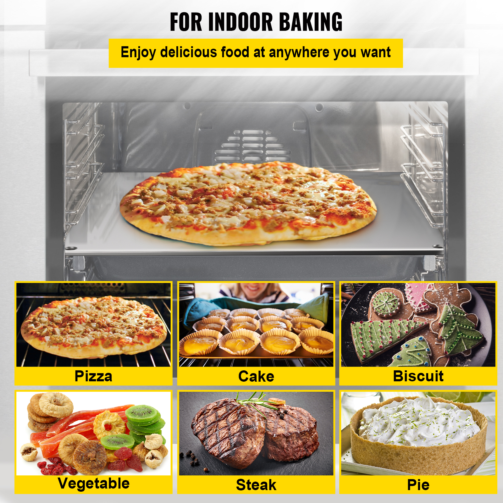 VEVOR Steel Pizza Baking Plate Baking Steel Pizza 14.2" x 20" x 0.2 ...