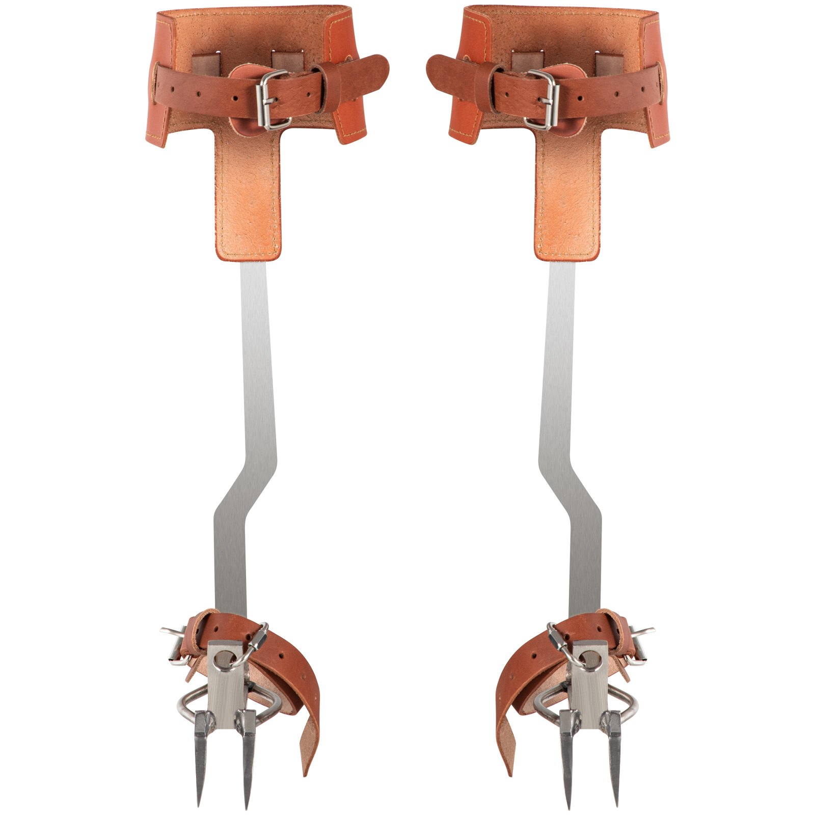VEVOR Tree Climbing Spikes, 1 Pair Stainless Steel Pole Climbing Spurs ...