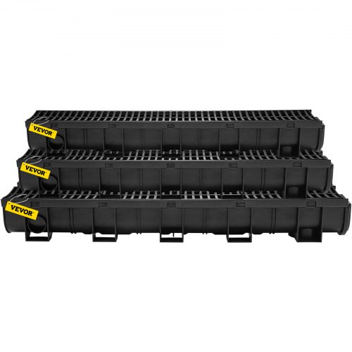 VEVOR Drainage Trench Driveway Channel Drain Kit Plastic Grate-5.8"x5.2 ...