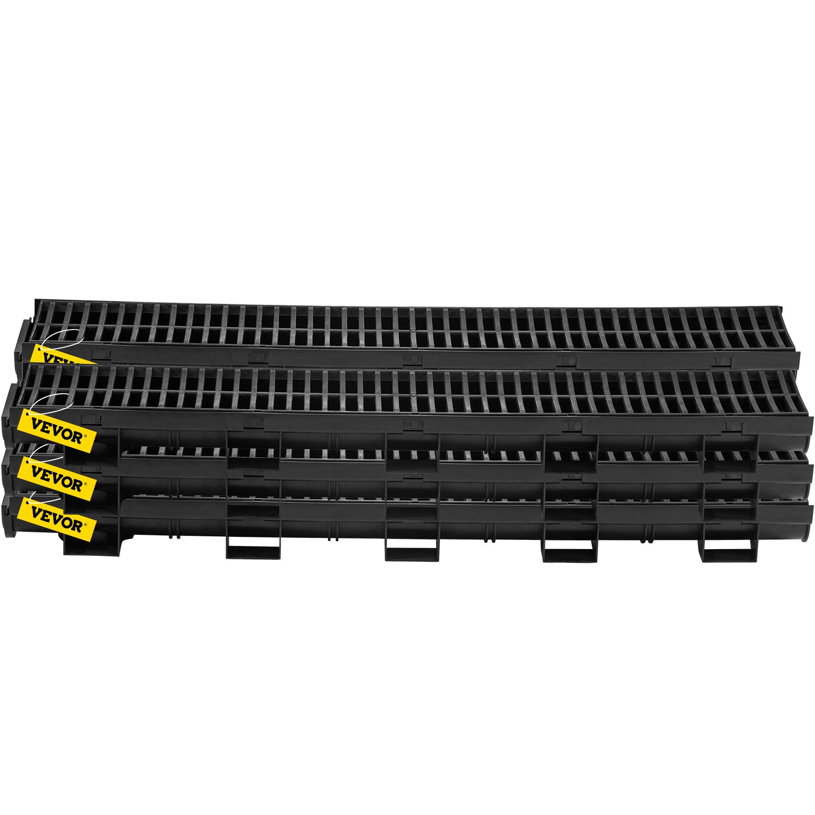 VEVOR Trench Drain System, Channel Drain with Plastic Grate, 5.8x3.1 ...