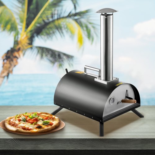 VEVOR Vedeldad ugn 12" Bärbar pizzaugn med matningsport Pizzaugn ...