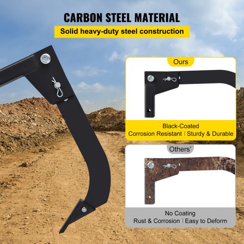 VEVOR Hitch Mounted Ripper, 16" Shank Length Box Scraper Shank, 4 Hole ...