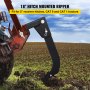 VEVOR Hitch Mounted Ripper, 18" Shank Length Box Scraper Shank, 4 Hole ...