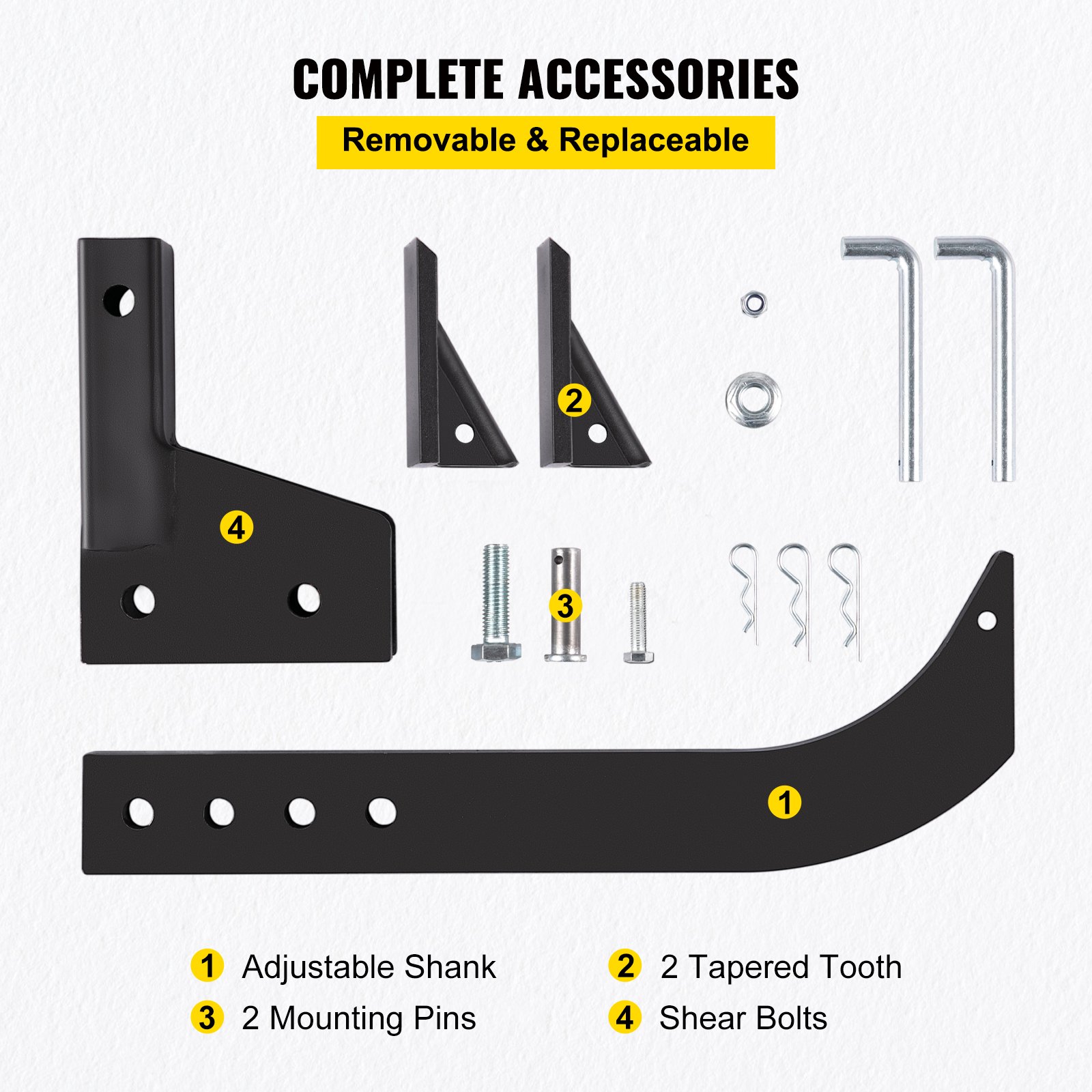 VEVOR Hitch Mounted Ripper Box Scraper 18" Shank Fit for 2" Receiver ...
