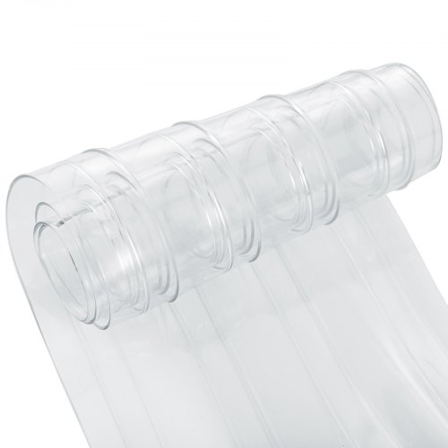 Ribbed PVC Plastic Strip Curtain 150ft Roll For Walk-in Warehouse Door ...