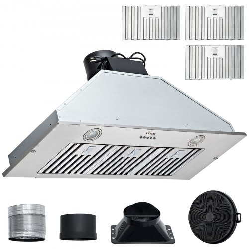 VEVOR Built-in Range Hood Insert Vent Hood 800CFM 36in Push Button ...