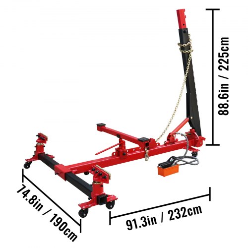 VEVOR Auto Body Frame Straightener 10 Ton PSI Air Pump Frame Puller ...