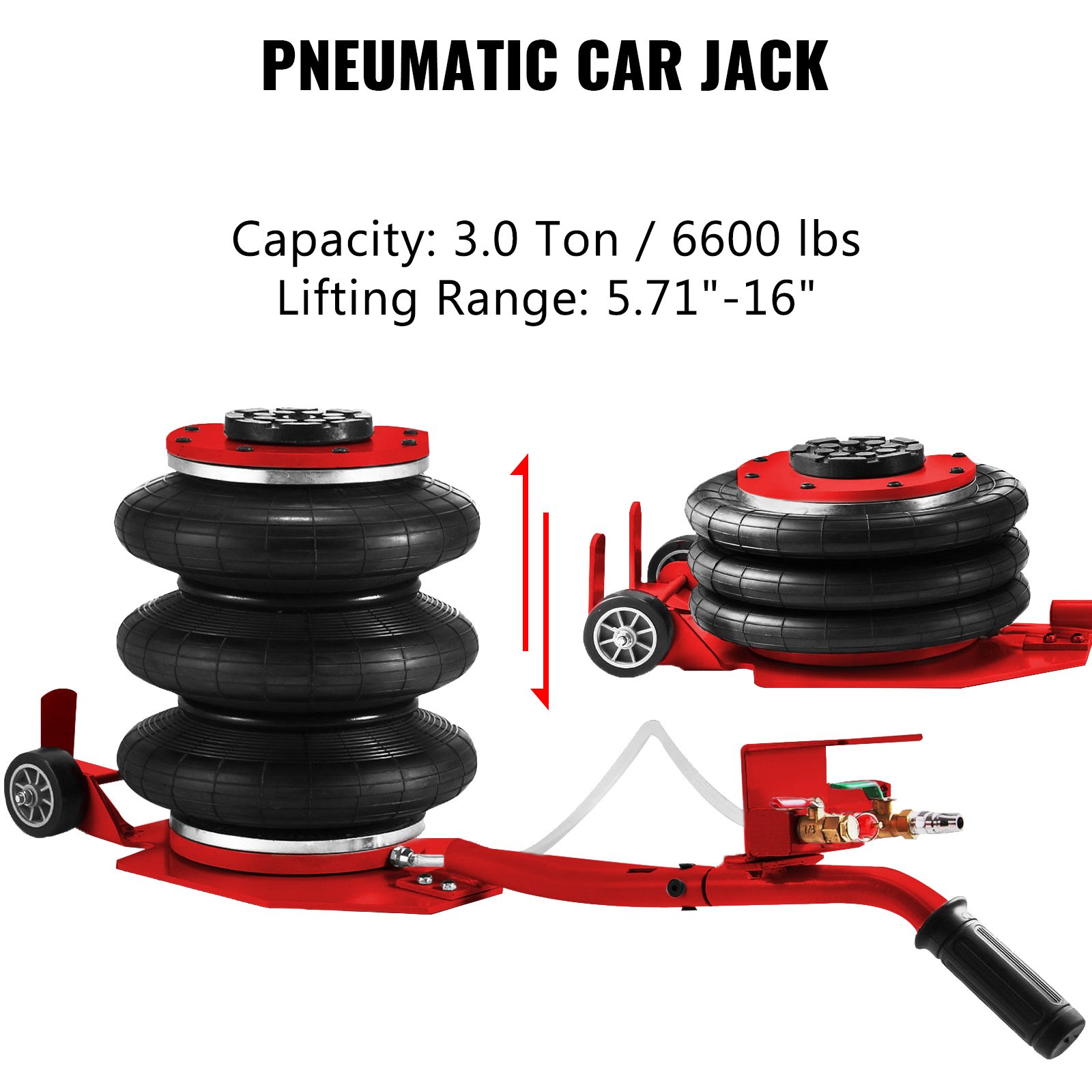 VEVOR Auto Body Frame Straightener 10 Ton PSI Air Pump Frame Puller ...
