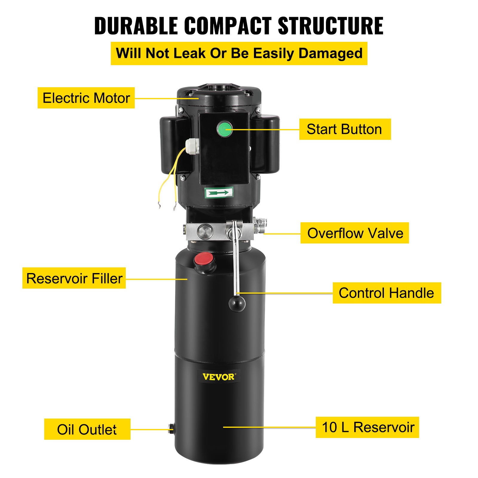 Car Lift Hydraulic Power Unit Hydraulic Pump 220v 50hz 10l Single Phase ...