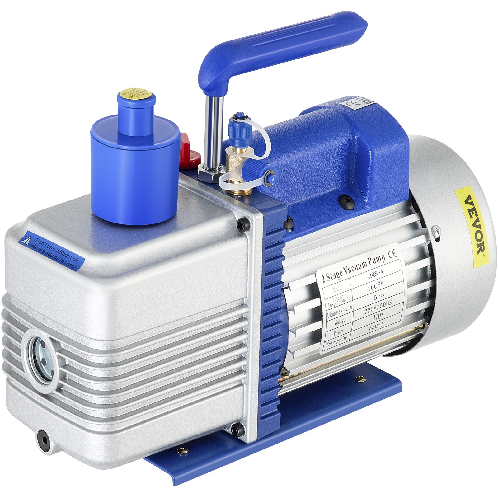 VEVOR VEVOR Vacuum Pump, 10CFM 1 HP, Two-Stage Rotary Vane Vacuum Pump ...