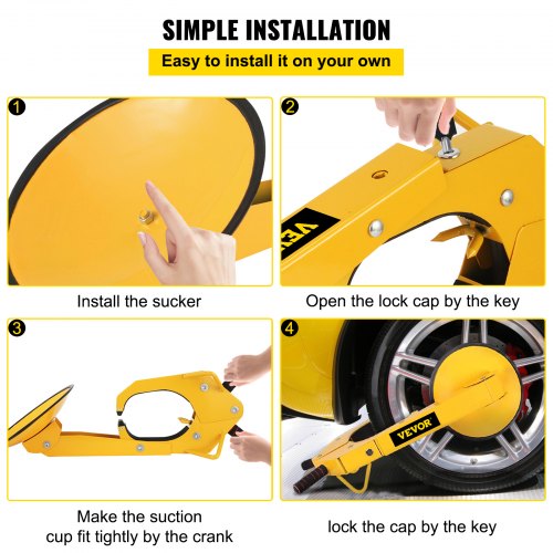 VEVOR 2PCS Wheel Lock Clamp Boot Adjustable Tire Lock Anti-Theft Wheel ...