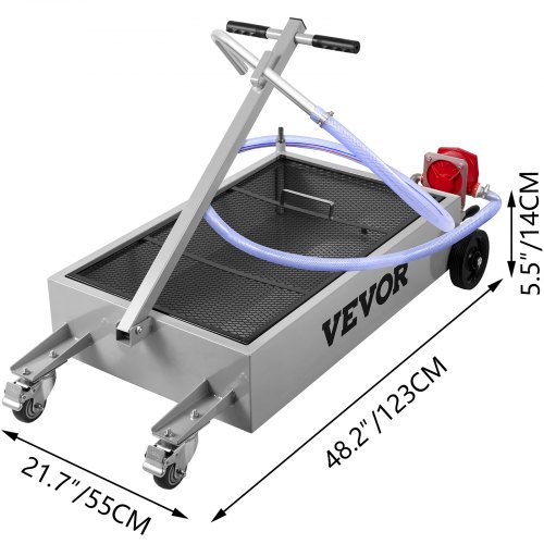 VEVOR Oil Drain Pan 15 Gallon Oil Drain Tank, 57L Low Profile Oil Drain ...