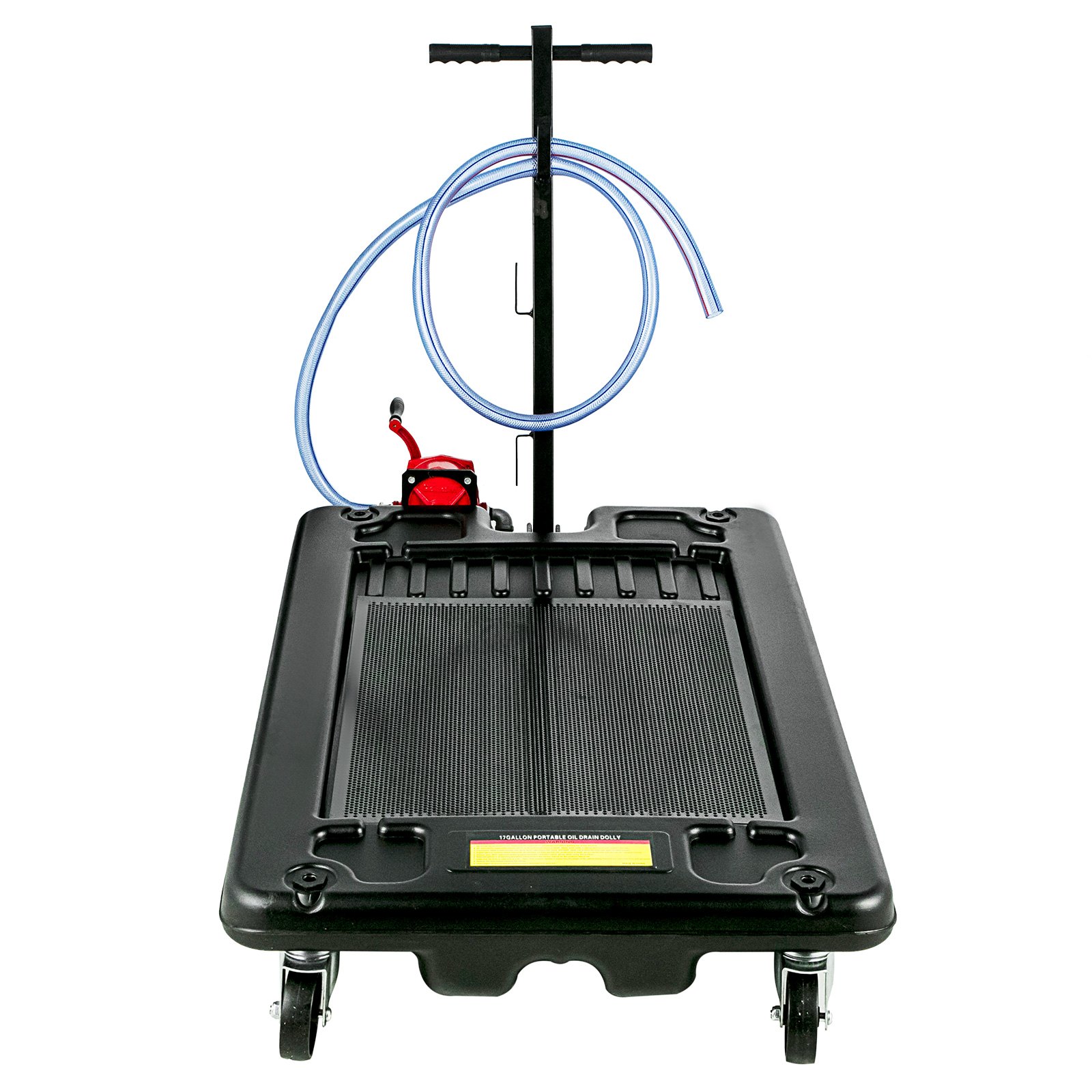 VEVOR Portable Oil Drain Pan with Pump 64L Oil Drain Pan 17 Gallon Low ...