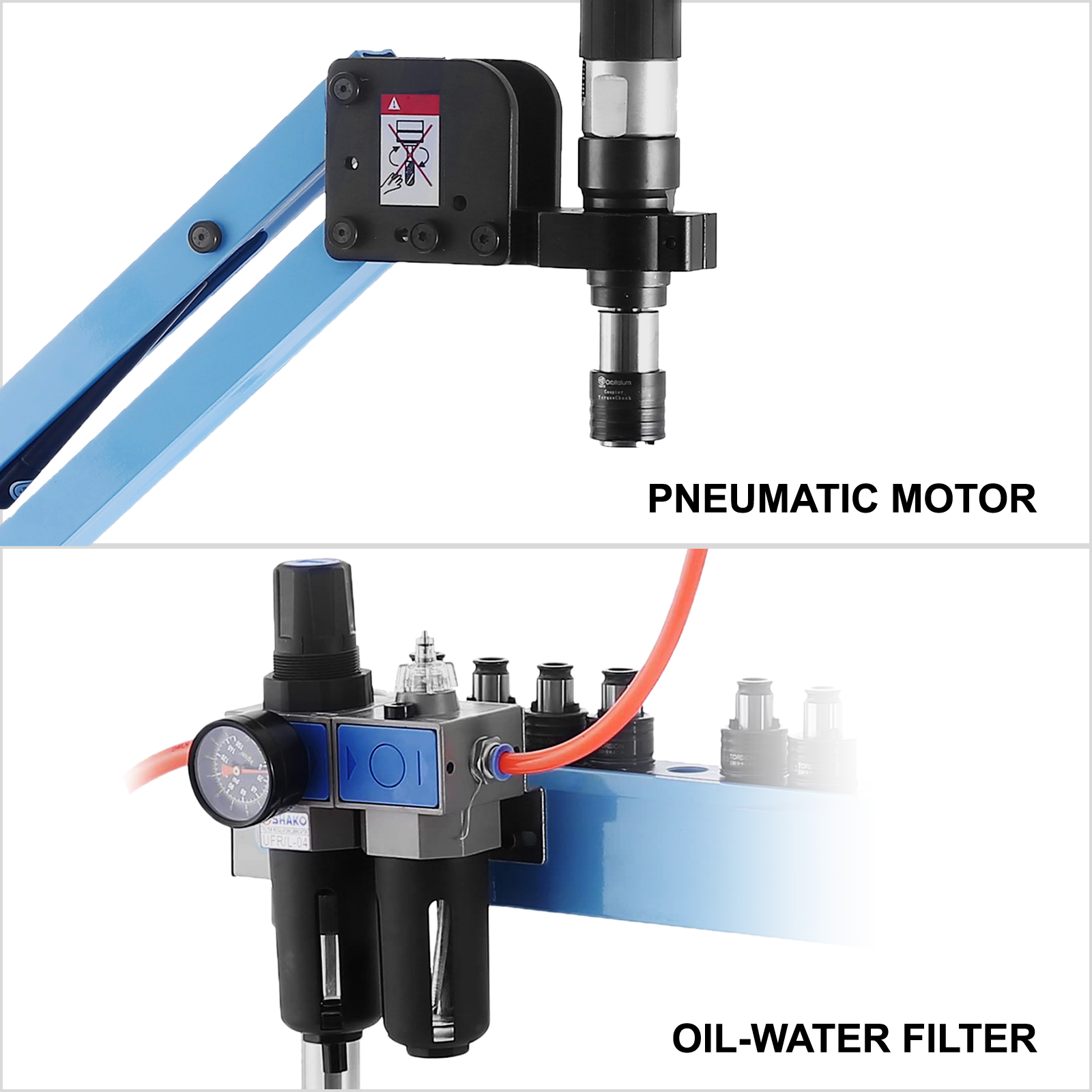 Vertical Type Pneumatic Air Tapping Machine Flexible Arm 1000mm | VEVOR US