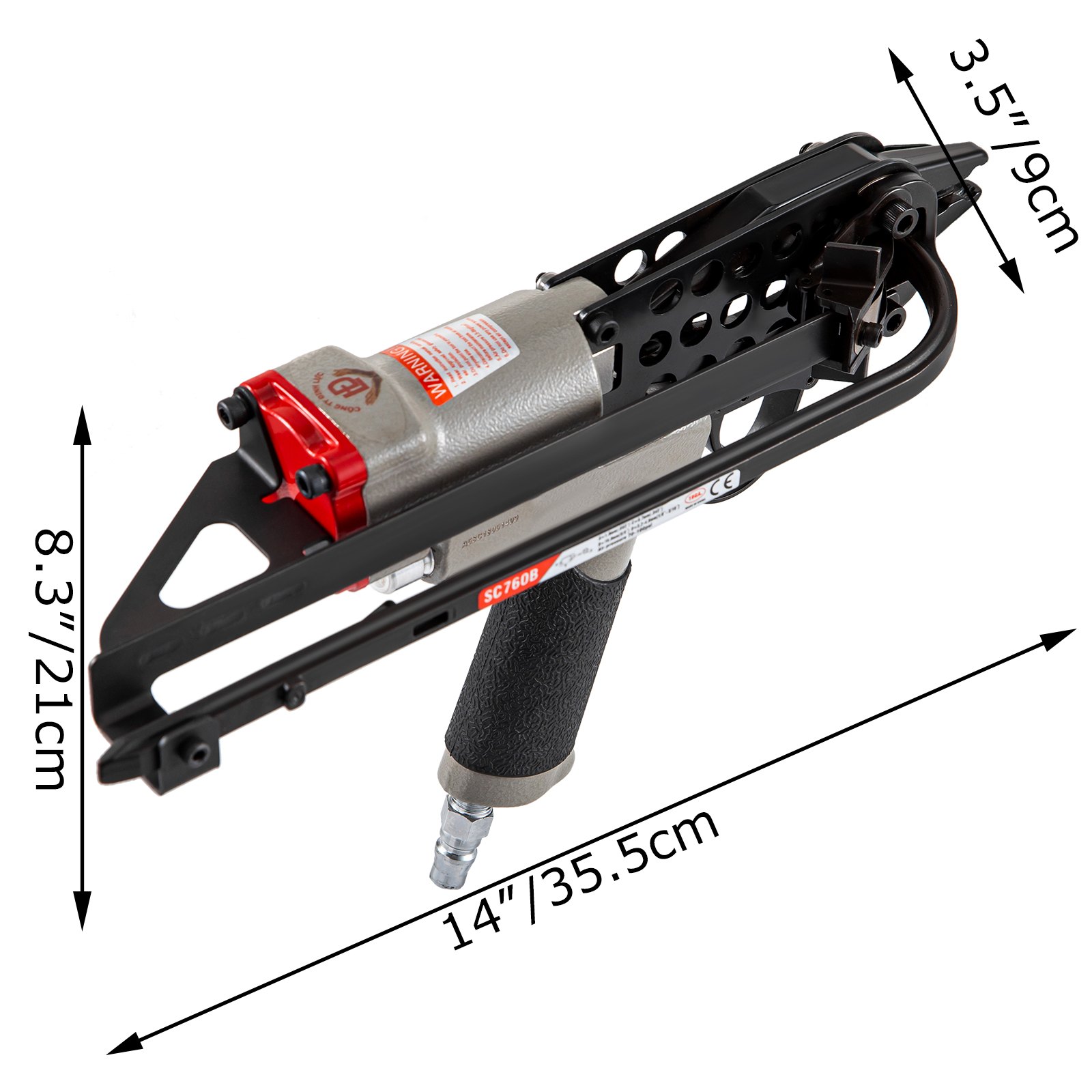 VEVOR Hog Ring Stapler SC760B, Pneumatic Hog Ring Plier 12.5mm, C Ring ...