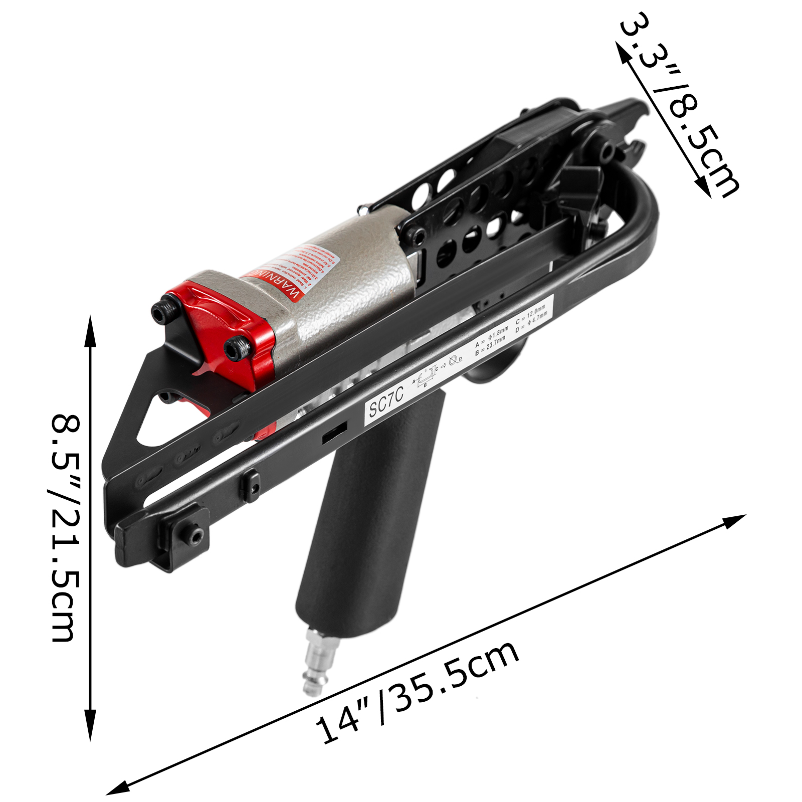 VEVOR Hog Ring Stapler SC7C Pneumatic Hog Ring Plier Pneumatic C Ring ...