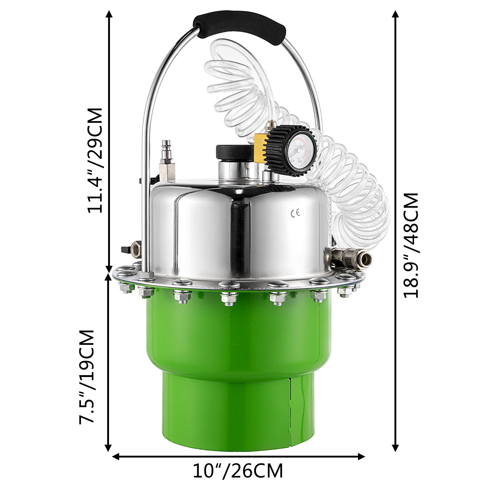 VEVOR 60psi Pneumatic Air Pressure Bleeder Garage Brake &clutch Bleed ...