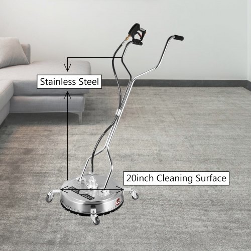 VEVOR Surface Cleaner 20 inch Flat Surface Cleaner for Pressure Washer ...